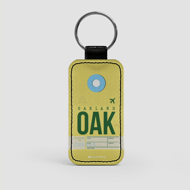 OAK - Oakland Airport - Leather Keychain