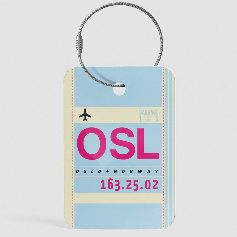 Airport Code Luggage Tag - IATA code OSL baggage tag