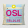 Throw Pillow - OSL - Oslo Airport. IATA code OSL.