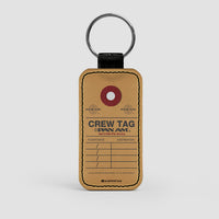 Pan Am - Crew Tag - Leather Keychain