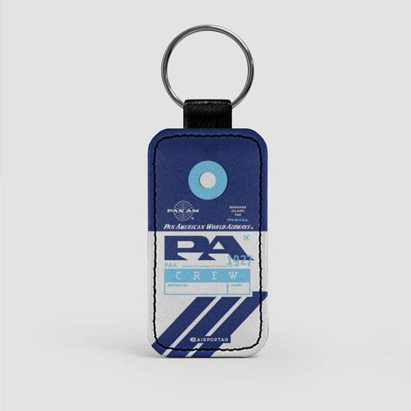 PA - Pan Am - Leather Keychain