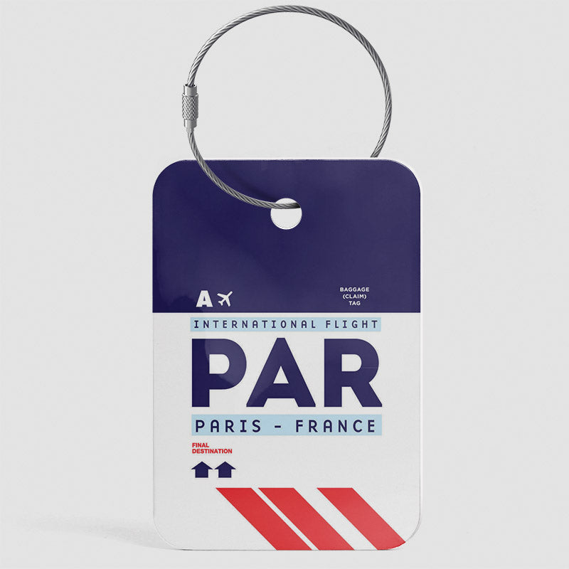 Airport Code Luggage Tag - IATA code PAR baggage tag