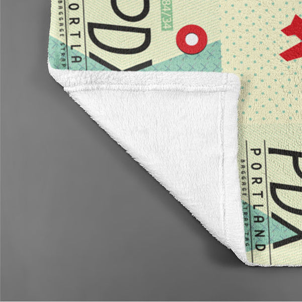 Throw Blanket - PDX airport code pattern.