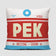 Throw Pillow - PEK - Beijing Capital Intl Airport. IATA code PEK.