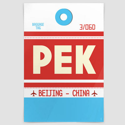 Poster - Wall Art Print - PEK - Beijing Capital Intl Airport - IATA ...