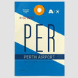 Poster - Wall Art Print - PER - Perth Airport - IATA code PER