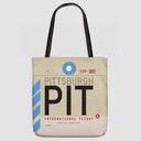 Tote Bag - PIT - Pittsburgh International Airport IATA code PIT.