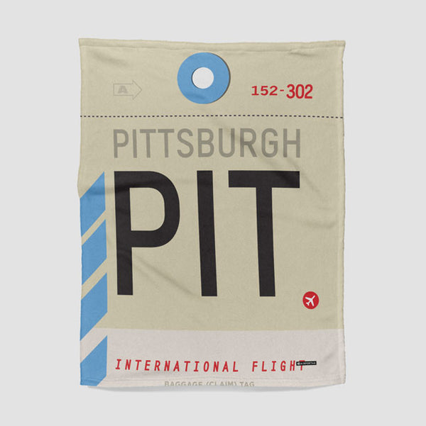 Throw Blanket - PIT airport code pattern.