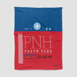 Throw Blanket - PNH airport code pattern.