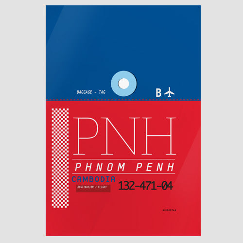 Poster - Wall Art Print - PNH - Phnom Penh Intl Airport - Cambodia