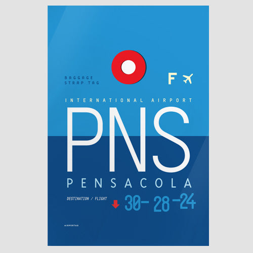 Poster - Wall Art Print - PNS - Pensacola Intl Airport - Florida, US