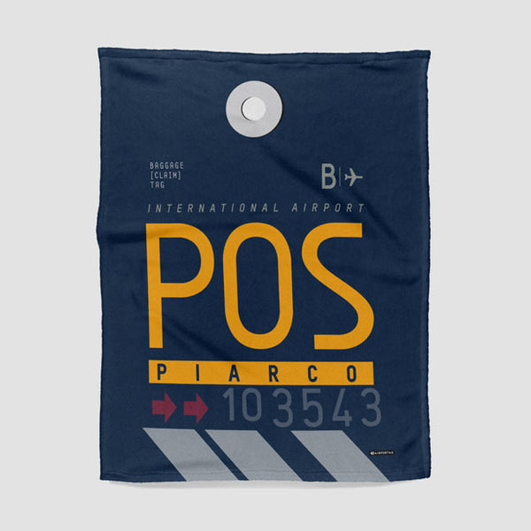 Throw Blanket - POS airport code pattern.