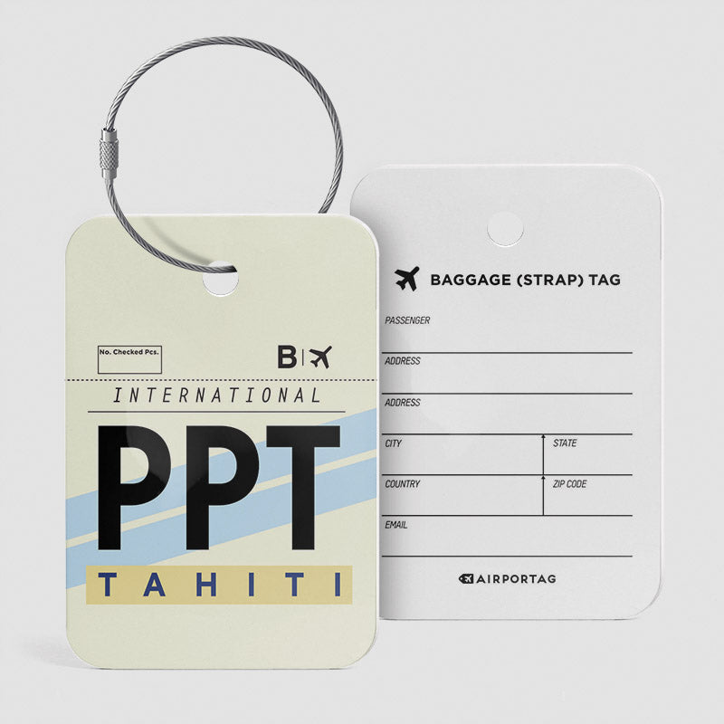 Airport Code Luggage Tag - IATA code PPT baggage tag
