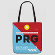 Tote Bag - PRG - Václav Havel Airport Prague IATA code PRG.