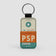 PSP - Palm Springs Airport - Leather Keychain