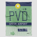 Throw Blanket - PVD airport code pattern.