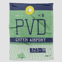 Throw Blanket - PVD airport code pattern.
