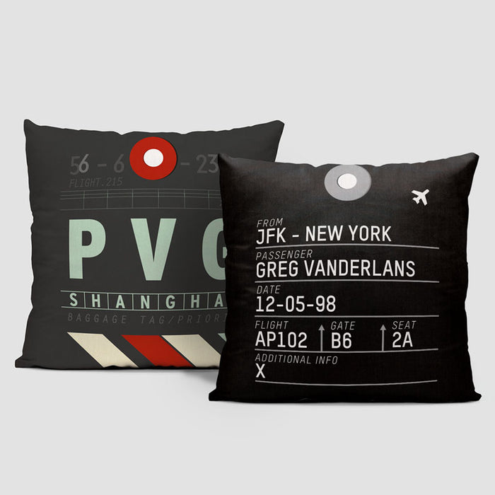 Throw Pillow PVG Shanghai Pudong Intl Airport IATA Code PVG throw-pillow-pvg-shanghai-pudong-intl-airport-iata-code-pvg