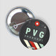 Pinback Button - Shanghai Pudong Airport - Shanghai, China - IATA code PVG