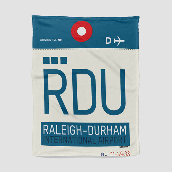 Throw Blanket - RDU airport code pattern.