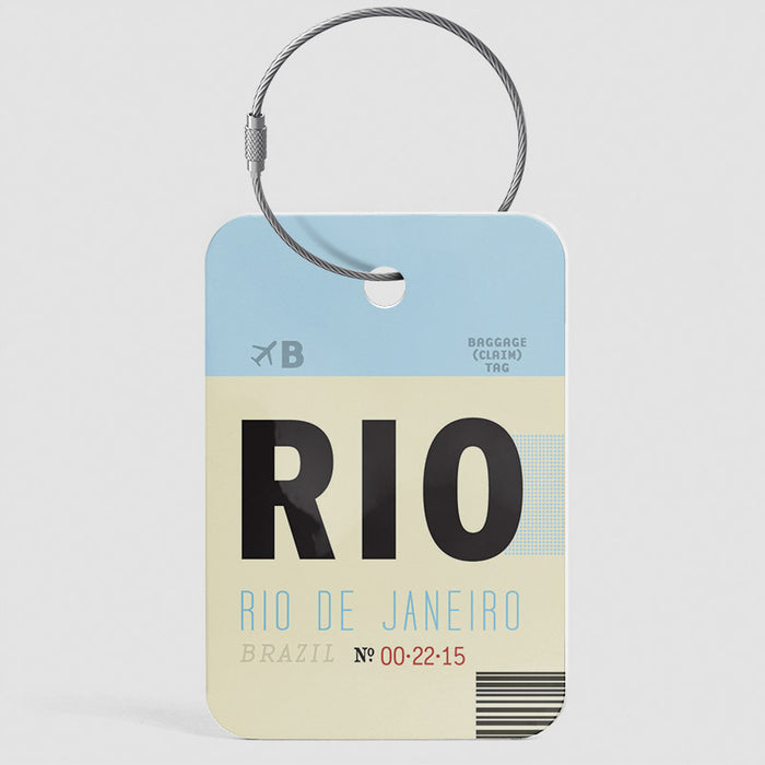 Airport Code Luggage Tag - IATA code RIO baggage tag