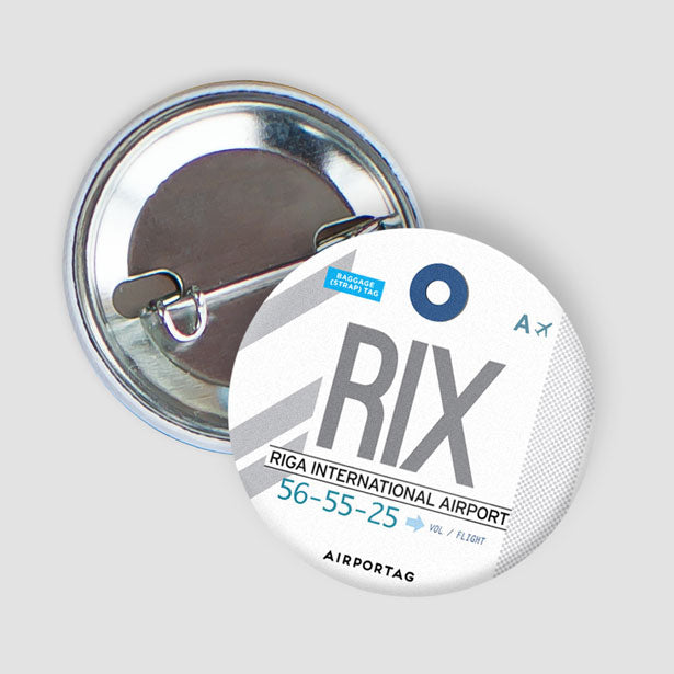 Pinback Button - Riga Intl Airport - Riga, Latvia - IATA code RIX