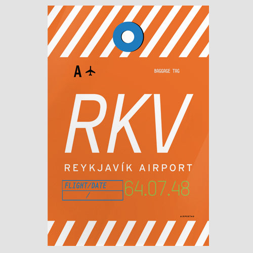 Poster - Wall Art Print - RKV - Reykjavík Airport - Reykjavík, Iceland
