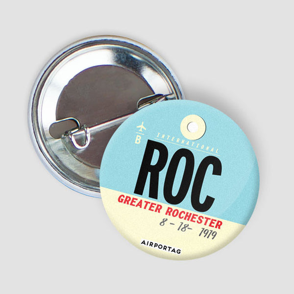 Pinback Button - Greater Rochester Intl Airport - Rochester, New York ...