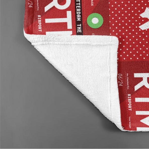 Throw Blanket - RTM airport code pattern