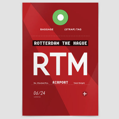 Poster - Wall Art Print - RTM - Rotterdam The Hague Airport - Rotterdam ...