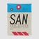 Throw Blanket - SAN airport code pattern.