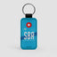 SBA - Santa Barbara Municipal Airport - California, US - Leather Keychain