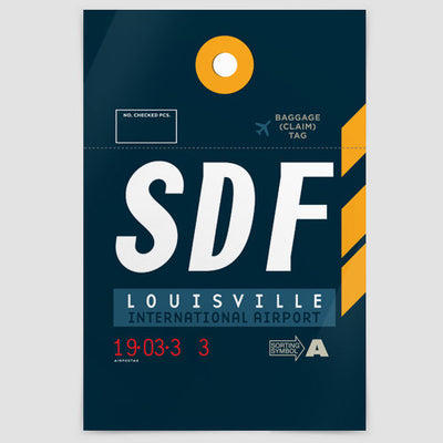 Poster - Wall Art Print - SDF - Louisville Intl Airport - Louisville ...