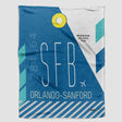 Throw Blanket - SFB airport code pattern.
