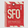 Throw Blanket - SFO airport code pattern.