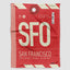 Throw Blanket - SFO airport code pattern.