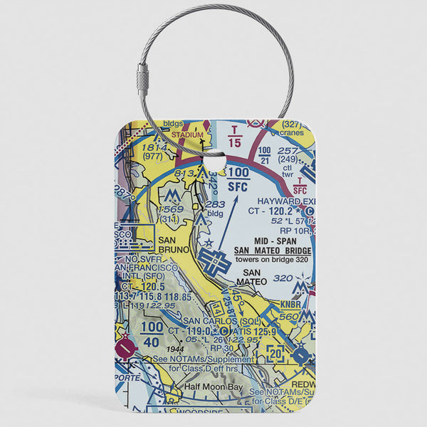 Airport Code Luggage Tag - IATA code SFO baggage tag