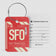 Airport Code Luggage Tag - IATA code SFO baggage tag