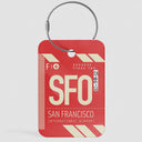Airport Code Luggage Tag - IATA code SFO baggage tag