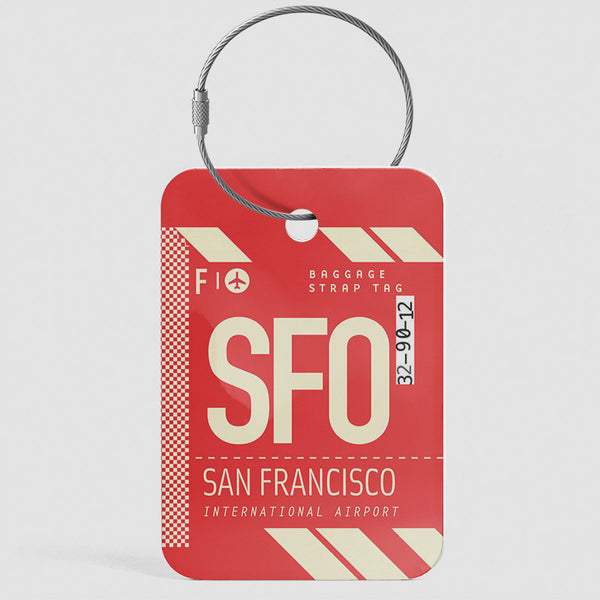 Airport Code Luggage Tag - IATA code SFO baggage tag