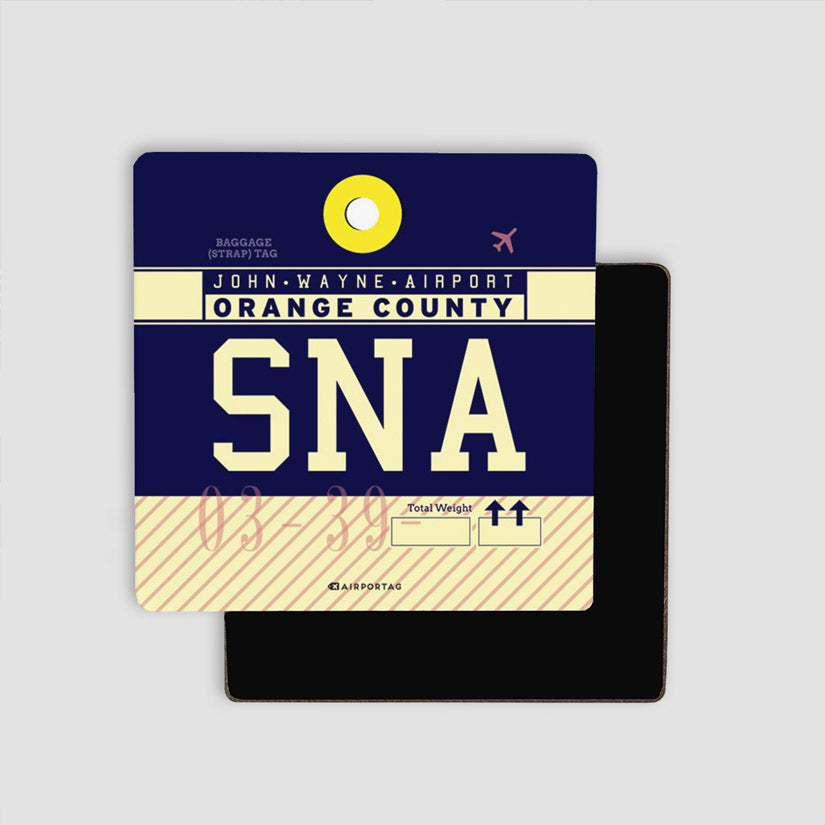 SNA - John Wayne Airport - Orange County - California - Leather Keychain