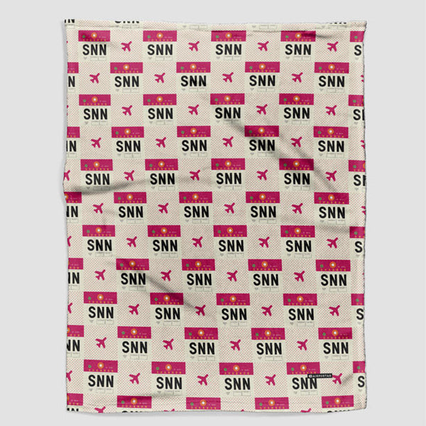 Throw Blanket - SNN airport code pattern