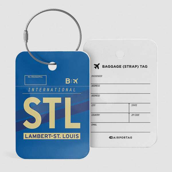 Airport Code Luggage Tag - IATA code STL baggage tag