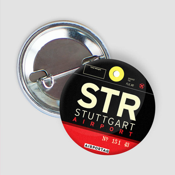Pinback Button - Stuttgart Airport - Stuttgart, Germany - IATA code STR
