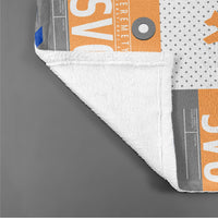 Throw Blanket - SVO airport code pattern.