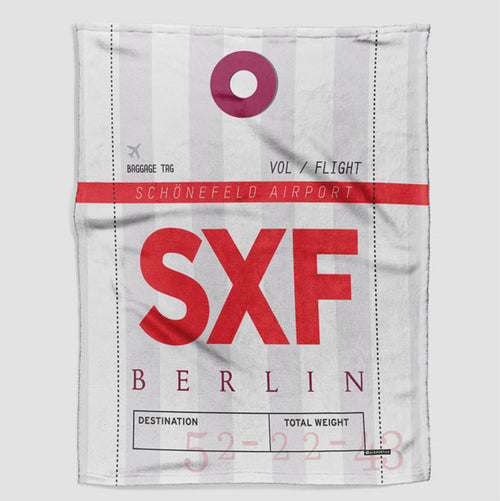Throw Blanket - SXF airport code pattern.