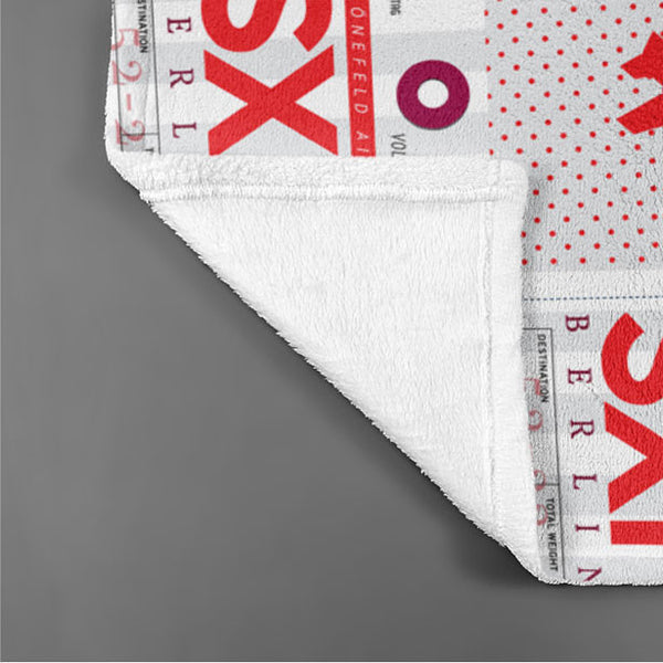 Throw Blanket - SXF airport code pattern.