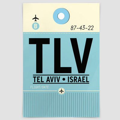 Poster - Wall Art Print - TLV - Tel Aviv Ben Gurion Intl Airport - IATA ...