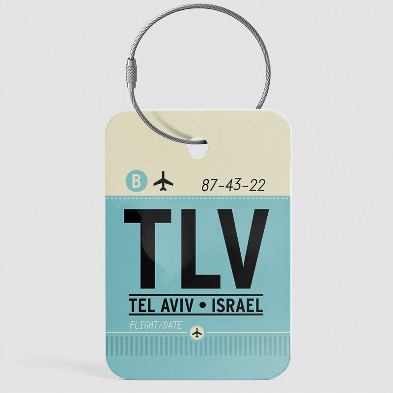 Airport Code Luggage Tag - IATA code TLV baggage tag