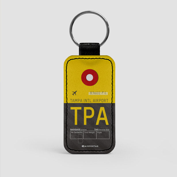 TPA - Tampa Airport - Leather Keychain